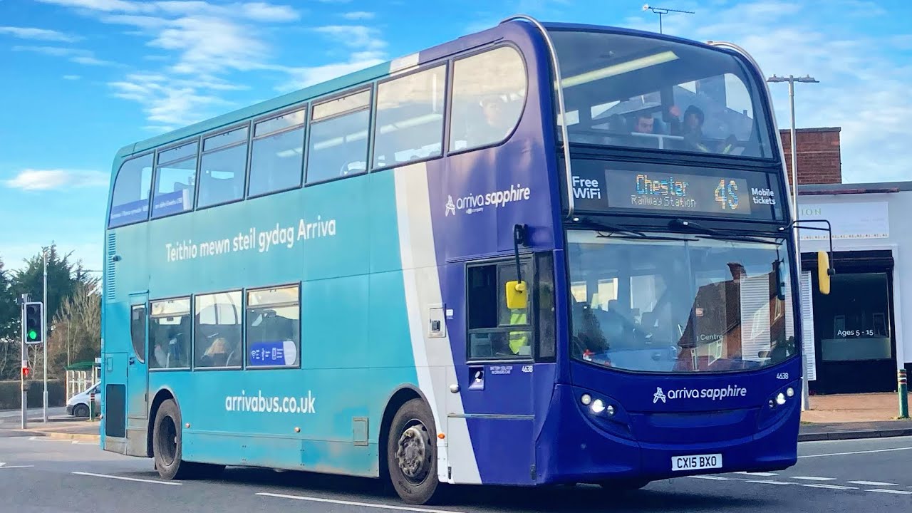 Arriva Wales (Chester) - 4638 CX15 BXO - Route 10 - YouTube
