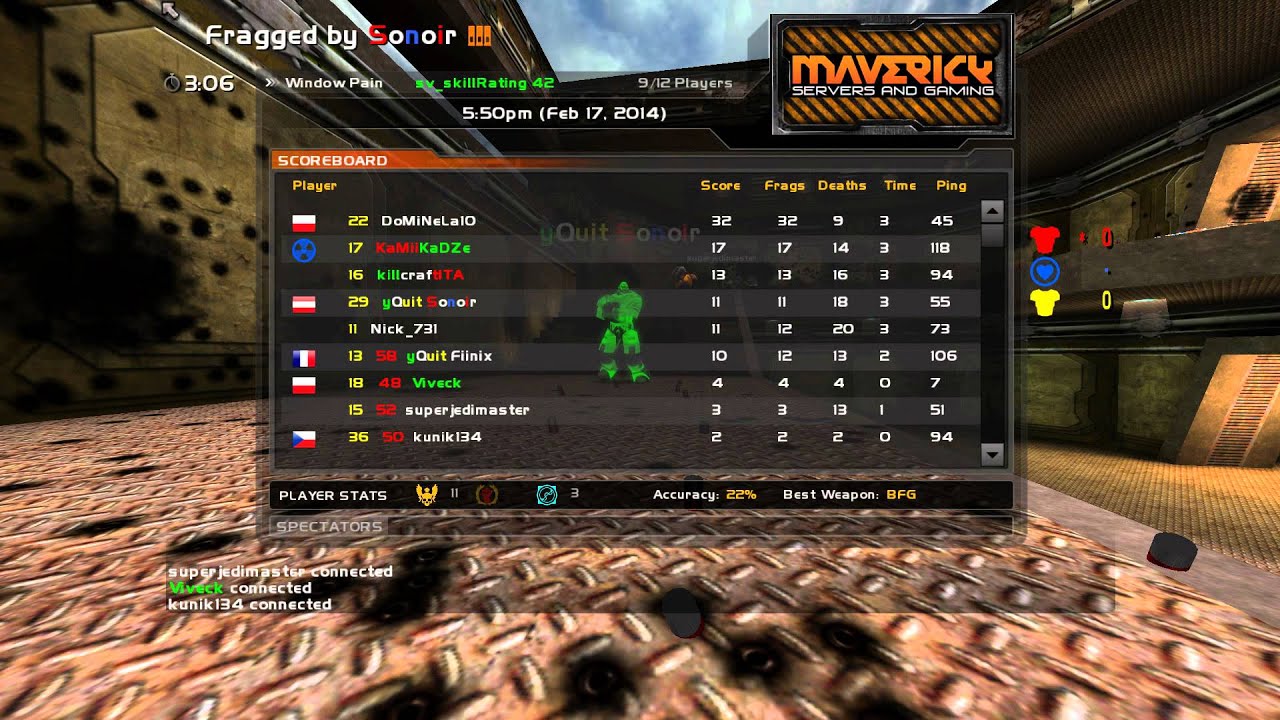 Quake Live: A match on a premium server in Quake Live - YouTube