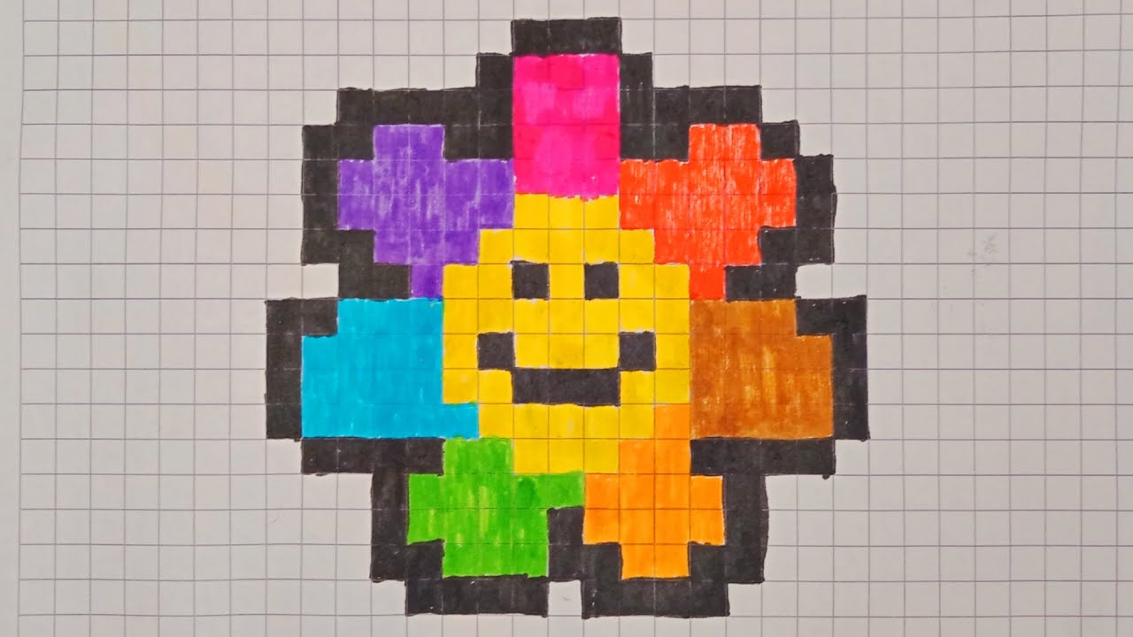 Making MURAKAMI FLOWER Pixel Art by Joscellin - YouTube