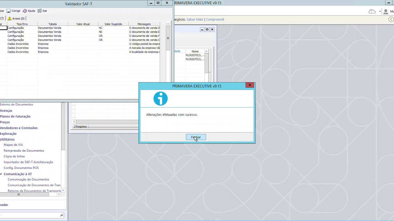 PRIMAVERA Emitir SAFT - YouTube