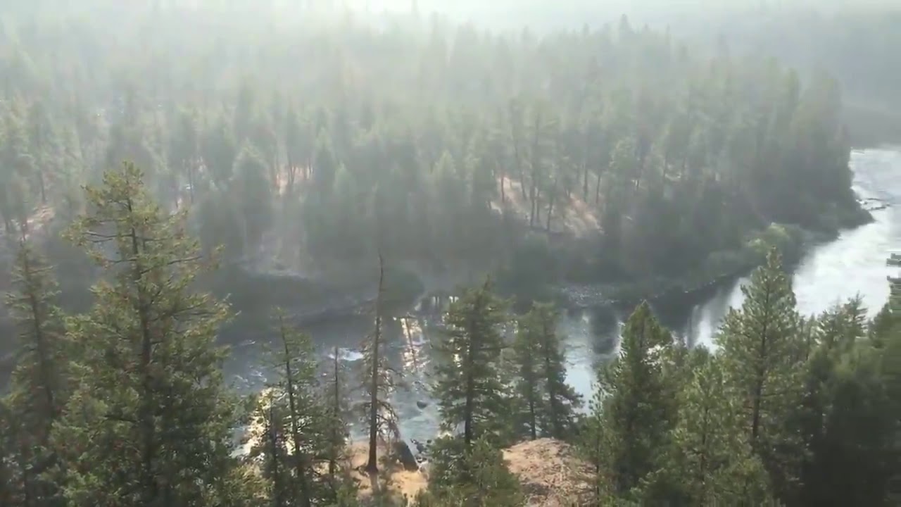 Wildfire smoke obscures view of downtown Spokane - YouTube