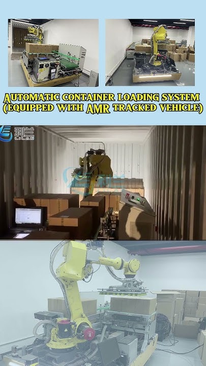 Automatic container loading system equipped with AMR tracked vehicle #packaging#foryou# ...