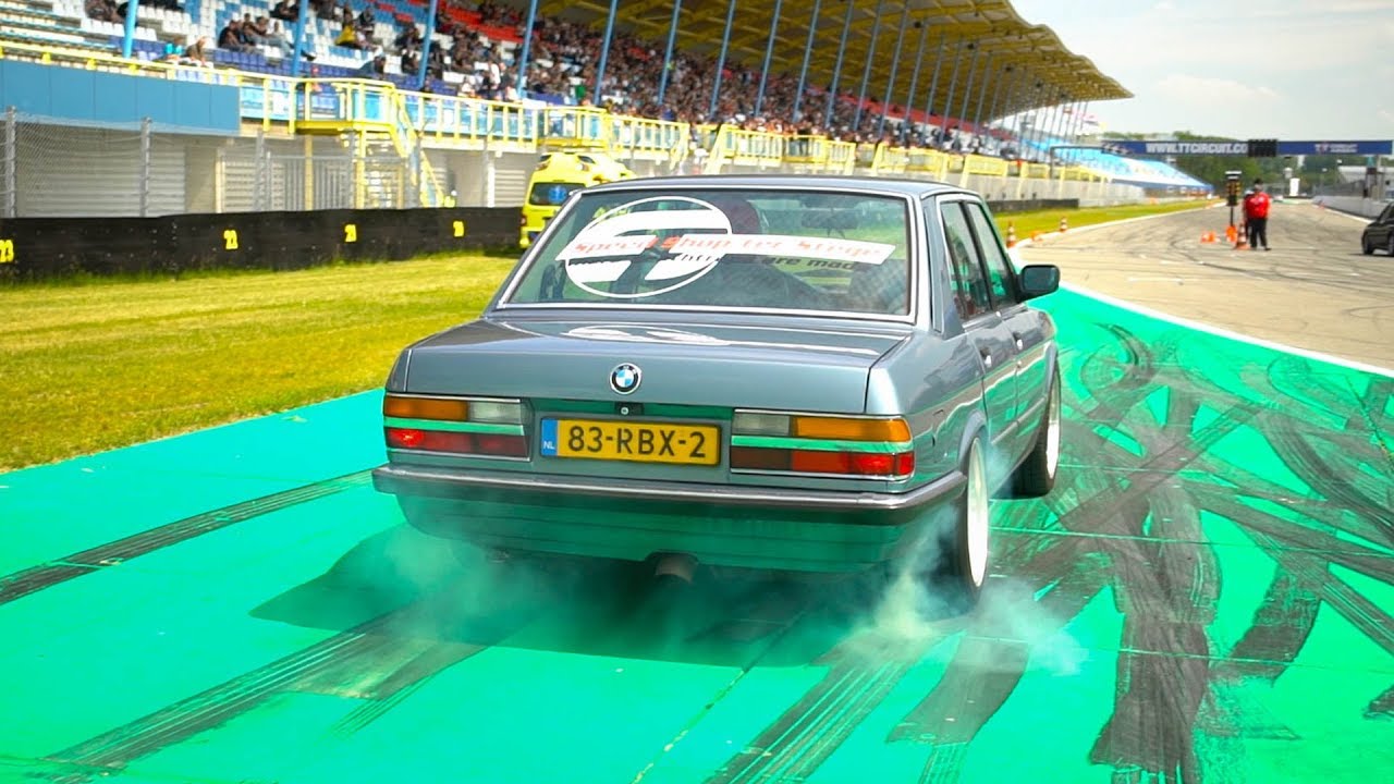 560HP BMW E28 Turbo! BURNOUTS and DRAG RACING! - YouTube