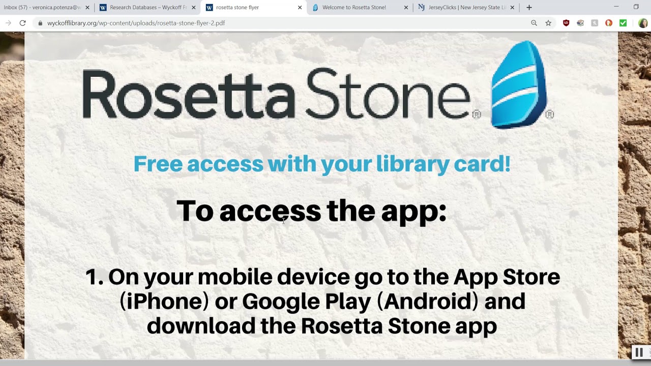 Accessing Rosetta Stone with Your Library Card - YouTube