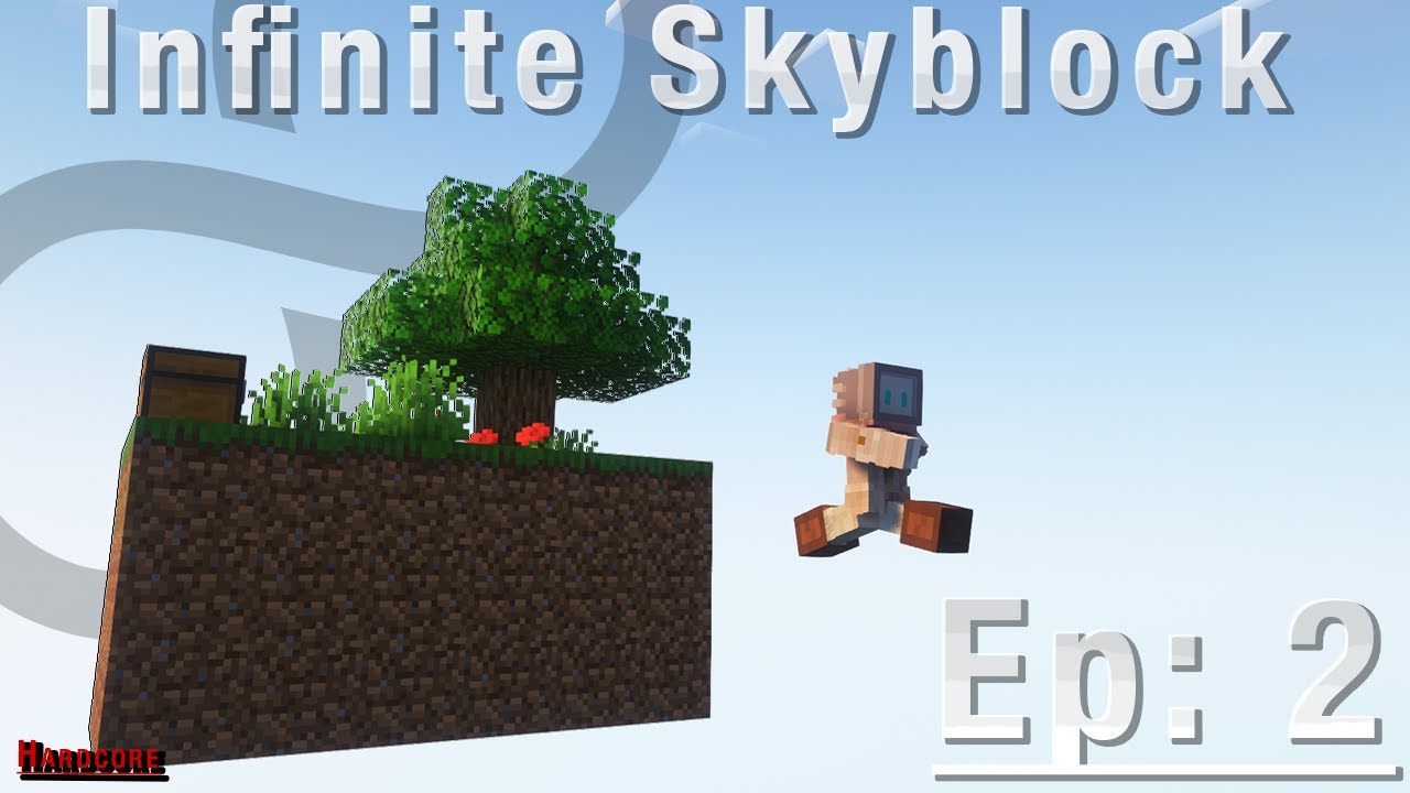Hardcore Minecraft Infinite Skyblock |NEARLY LOST IT ALL! | Episode 2 - YouTube