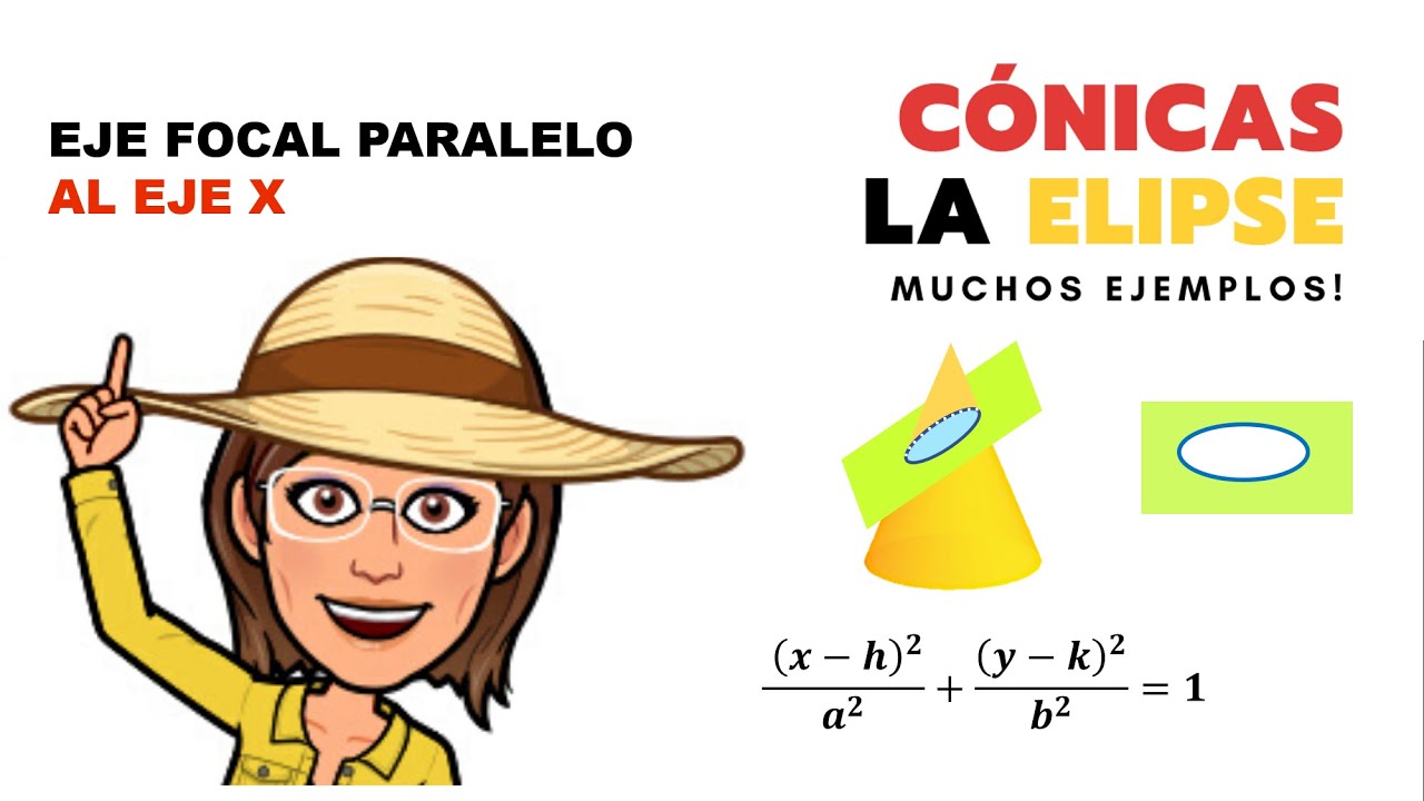 ELIPSE. Eje focal paralelo al eje X. Teoría y práctica. - YouTube