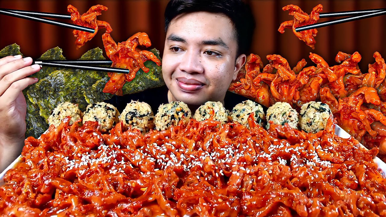 MUKBANG CEKER PEDAS TANPA TULANG ALA KOREAN FOOD | SPICY BONELESS ...