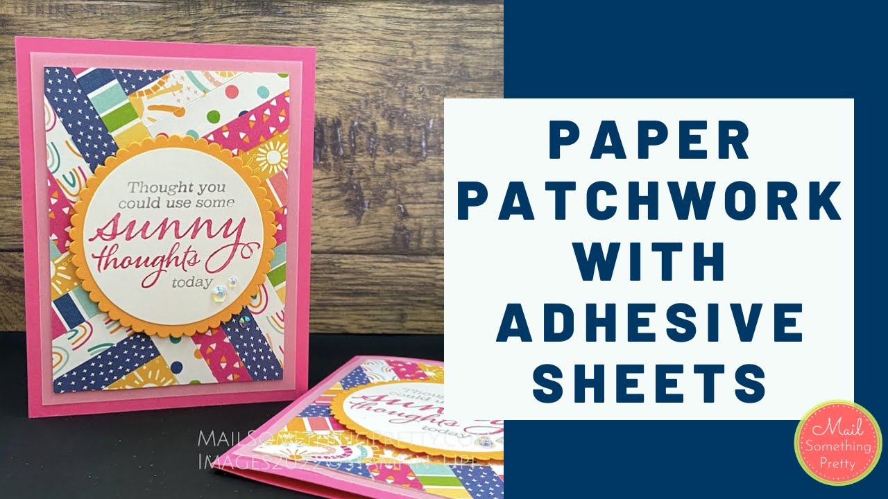 Paper Patchwork Cards Using Adhesive Sheets - YouTube