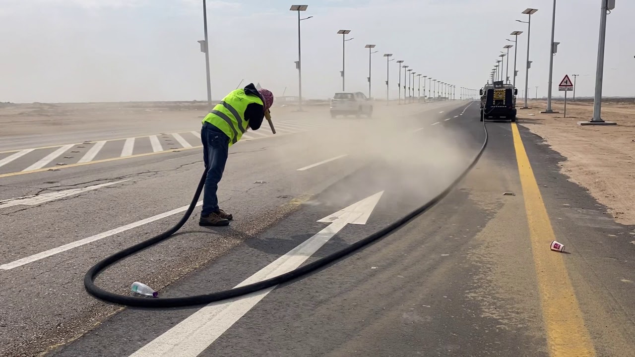 How to Remove Old Road Marking - YouTube