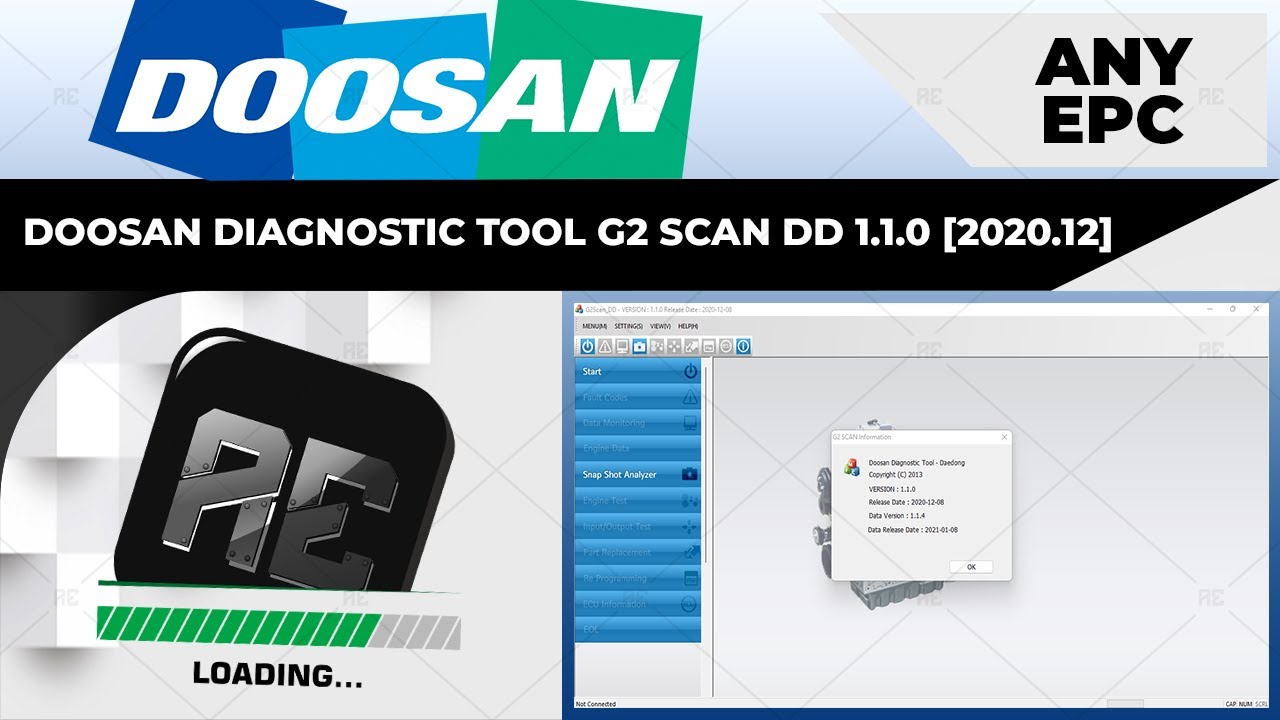 DOOSAN DIAGNOSTIC TOOL G2 SCAN DD 1.1.0 [2020.12] | INSTALLATION - YouTube