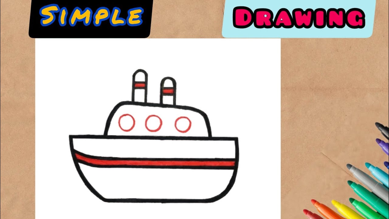 How to draw a ship easy || simple drawing for beginners - YouTube