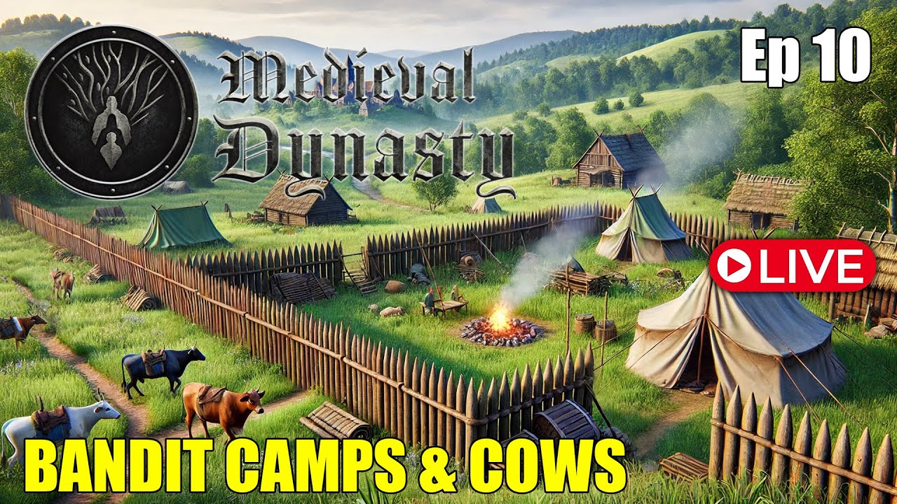 🔴 Bandit Camps & Cows (Oxbow) (Co-op) | Ep 10 | Medieval Dynasty - YouTube