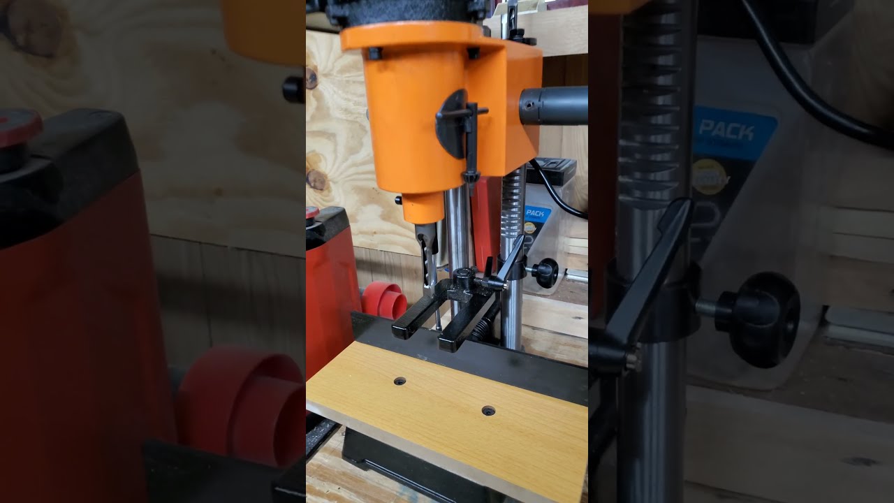 New addition to my small woodshop. Wen Bench Mortiser. woodworking woodworkingcommunity