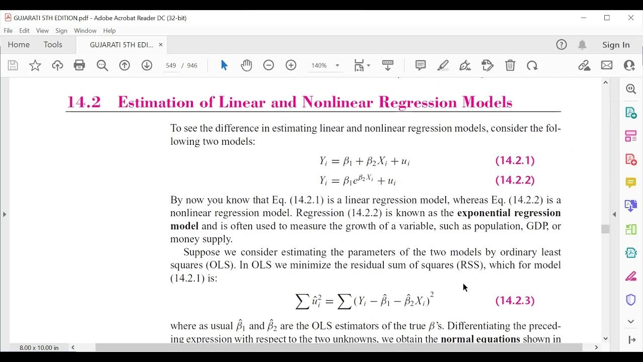 Nonlinear Regression Model - YouTube