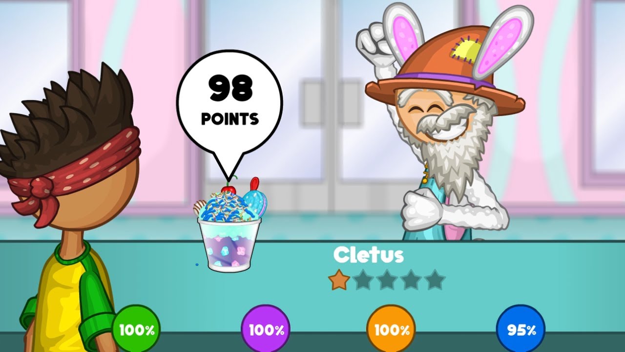 Papa's Freezeria Deluxe: Unlocking Easter (Rank 51, Cletus) CottonCandy ...