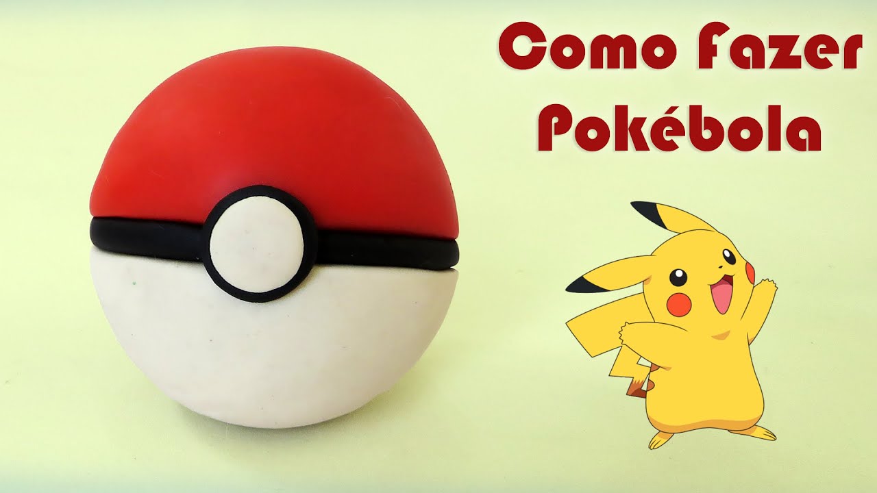 FAÇA POKÉBOLA de Pokémon MINIATURA - Tutorial Biscuit, clay, plastilina ...