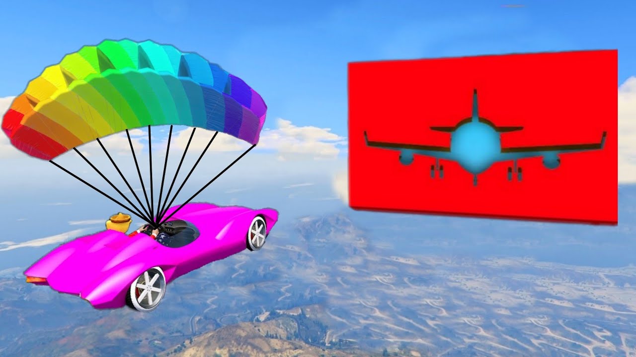 Parachute Car Parkour Only 5% People Can Complete This Race in GTA 5 ...