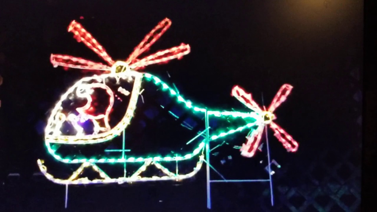 Animated Elf in Helicopter LED Lighted Outdoor Christmas Decoration ...