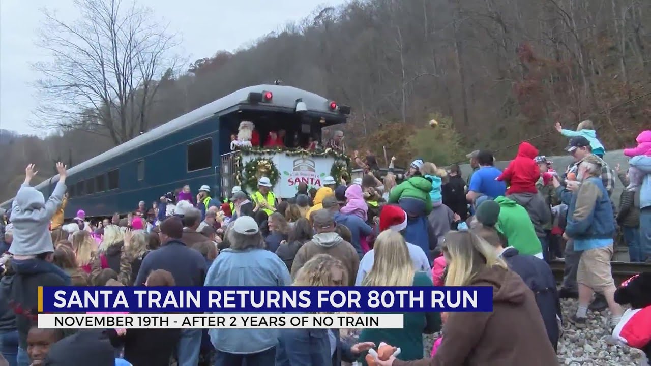 Santa Train returns for 80th run - YouTube