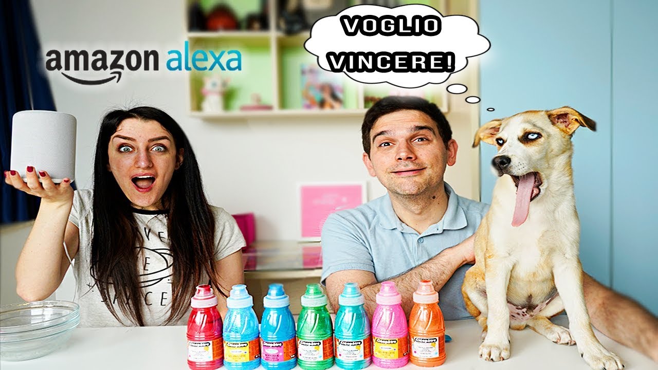 SLIME ALEXA CONTRO CAGNOLINO SCELGONO INGREDIENTI SLIME CHALLENGE ...
