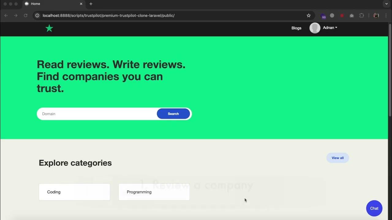 Trustpilot clone - Laravel - YouTube