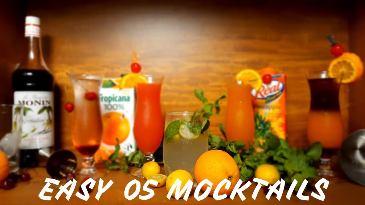 Top 5 Easy Mocktails. - YouTube