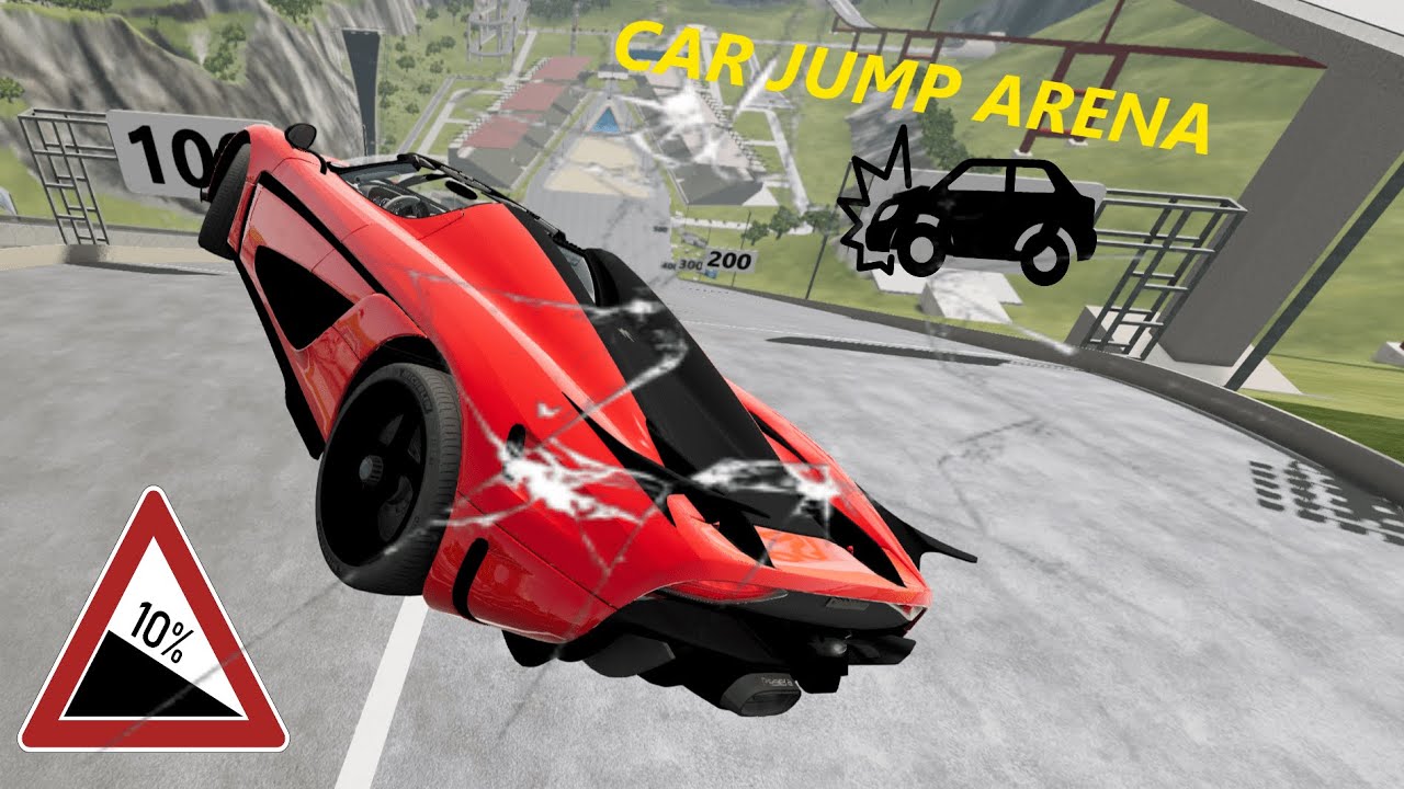 FLYING CARS!! CAR JUMP ARENA #32 BEAMNG.DRIVE - YouTube