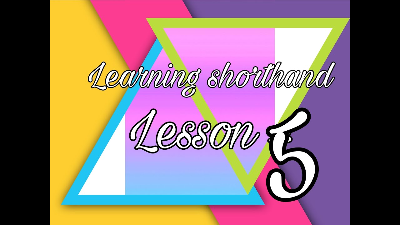 How to write and Read shorthand/ GREGG Shorthand Lesson 5 - YouTube