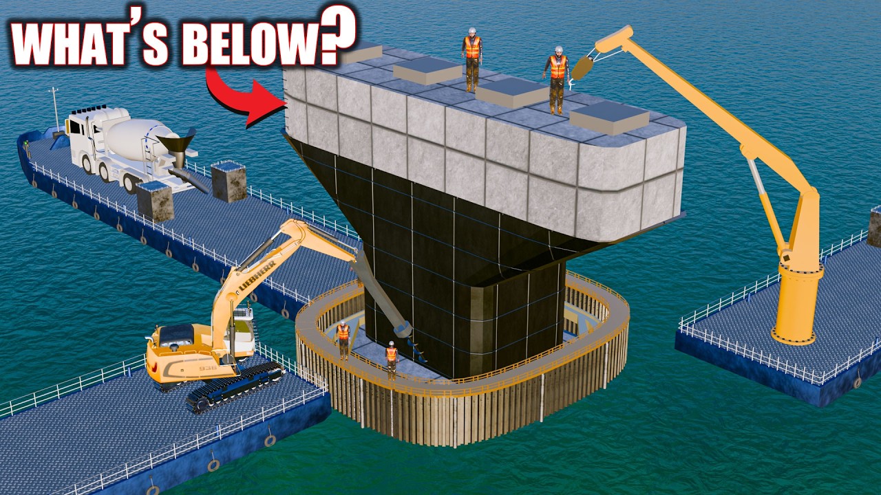 How Are Underwater Foundations Built? – 3D Animation - YouTube