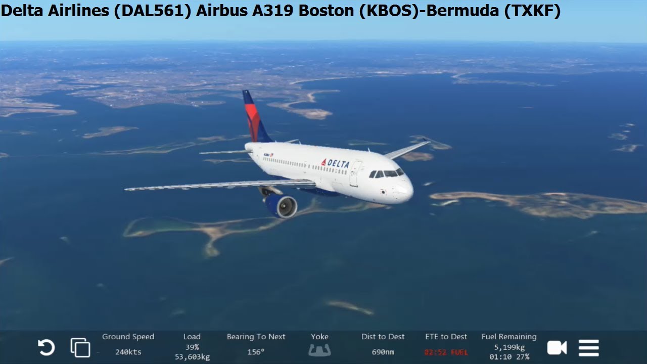 [Infinite Flight Global] Delta Airlines (DAL561) Airbus A319 Boston ...