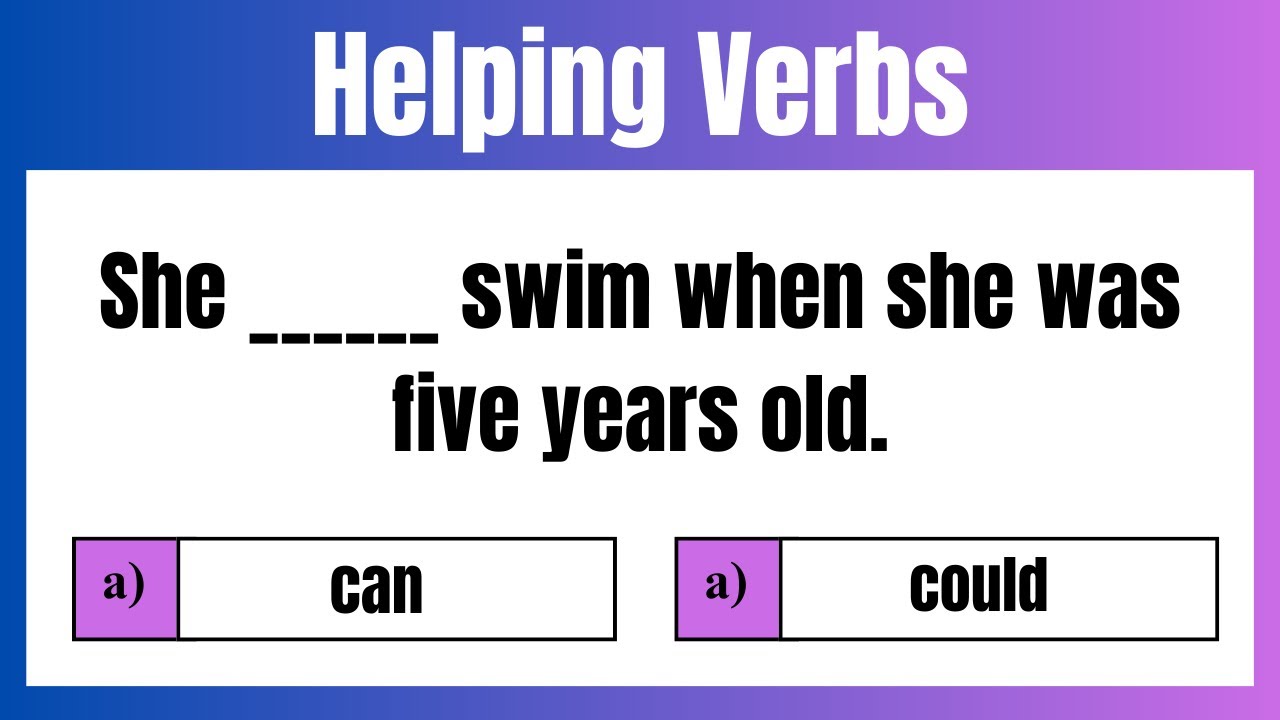 Helping Verbs Quiz | English Grammar Test - YouTube