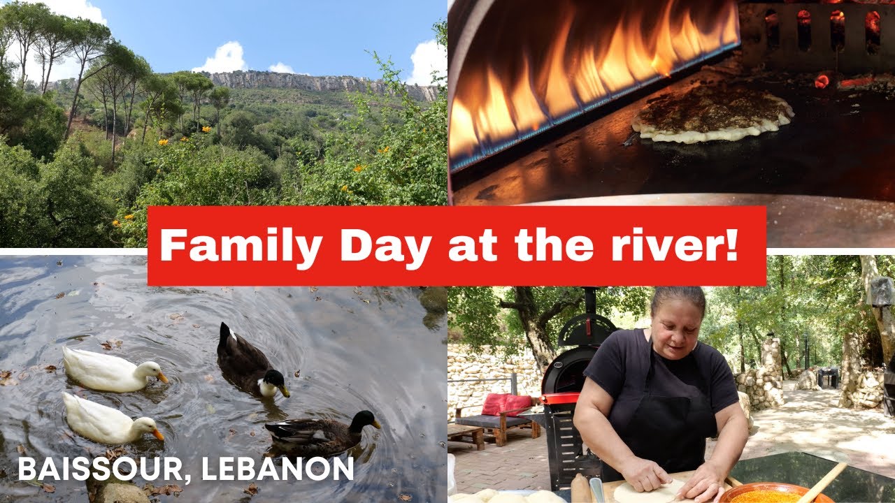 Family day at the river in my hometown Baissour, Lebanon! - YouTube