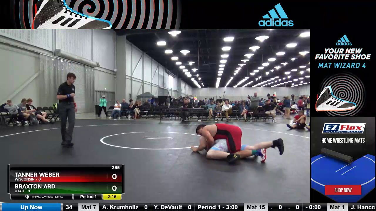 Mat 17 285 Tanner Weber Wisconsin Vs Braxton Ard Utah - YouTube