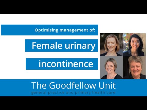 Goodfellow Unit Webinar: Optimising management of female urinary incontinence - YouTube