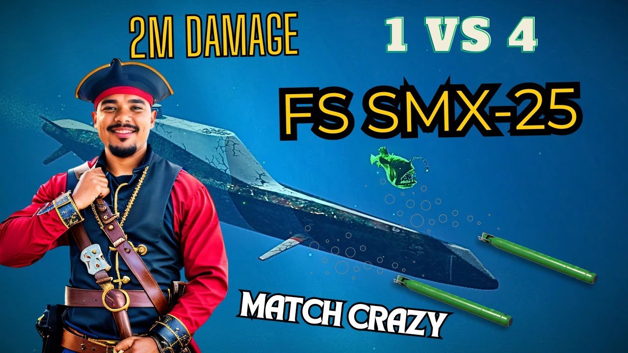 FS SMX-25 1 vs 4 😱 Crazy departure from the fastest submarine in Modern ...