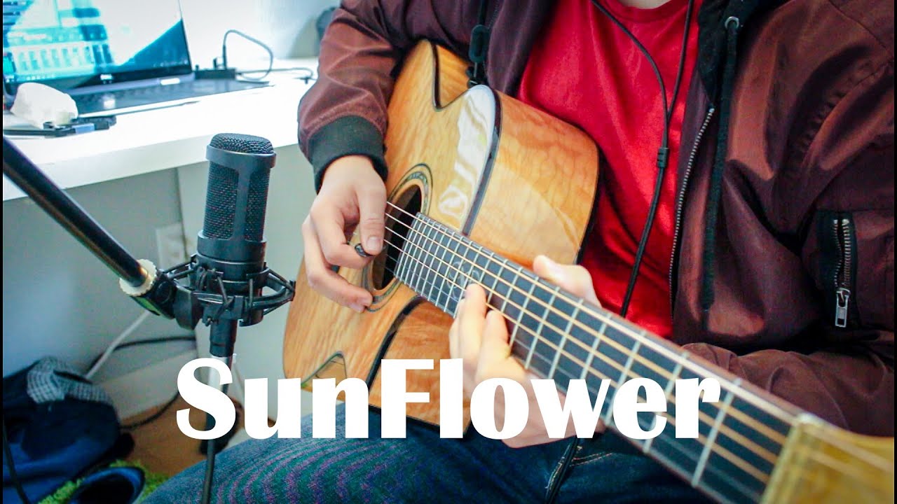 Post Malone, Swae Lee - Sunflower | Acoustic Guitar Cover |(Spider-Man ...