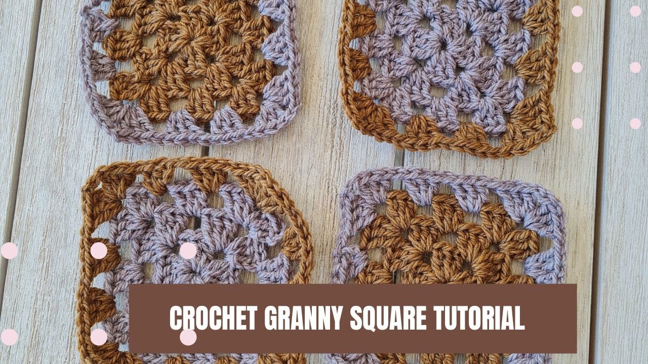 Classic Crochet Granny Square Tutorial- Step by Step Learn how to - YouTube