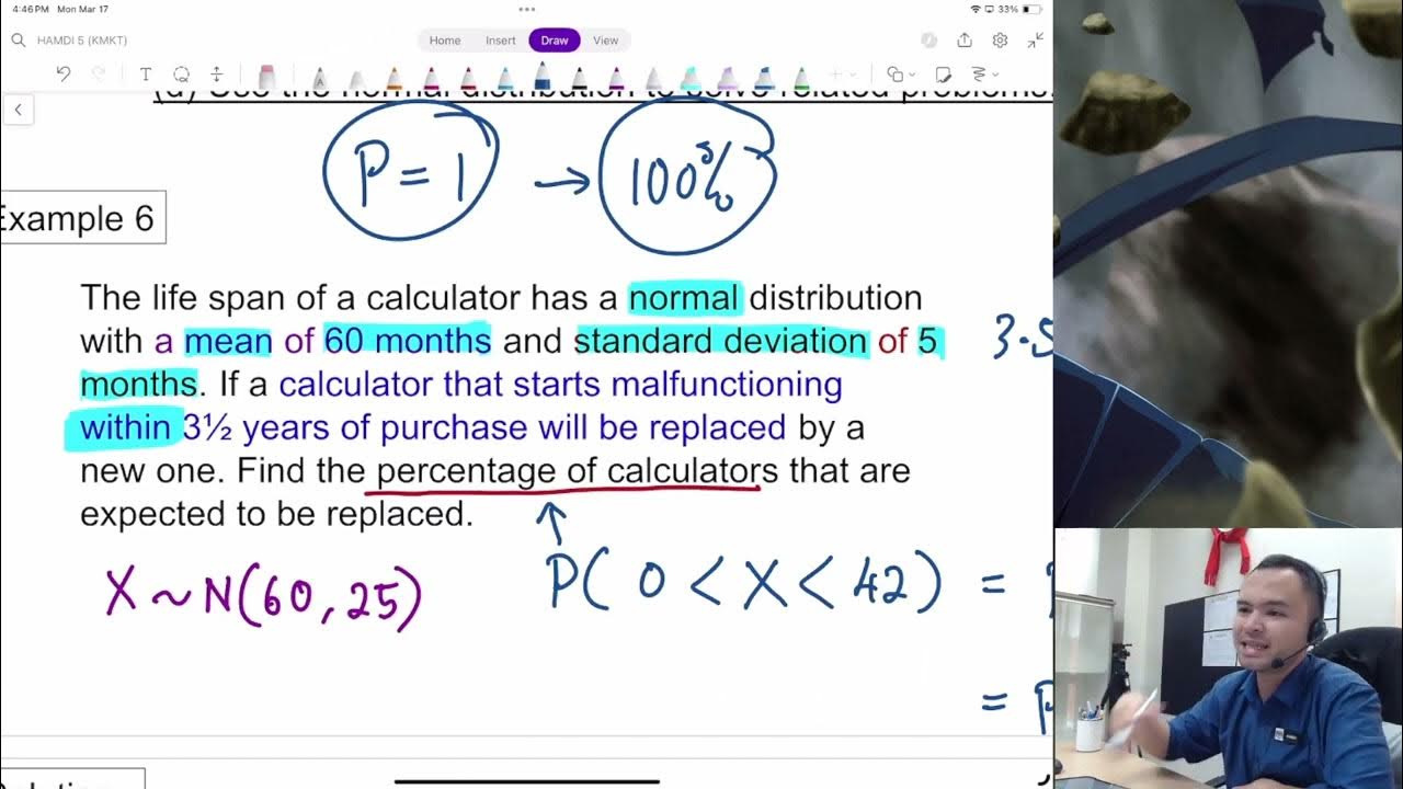 NORMAL DISTRIBUTION - EXAMPLE 6 - YouTube
