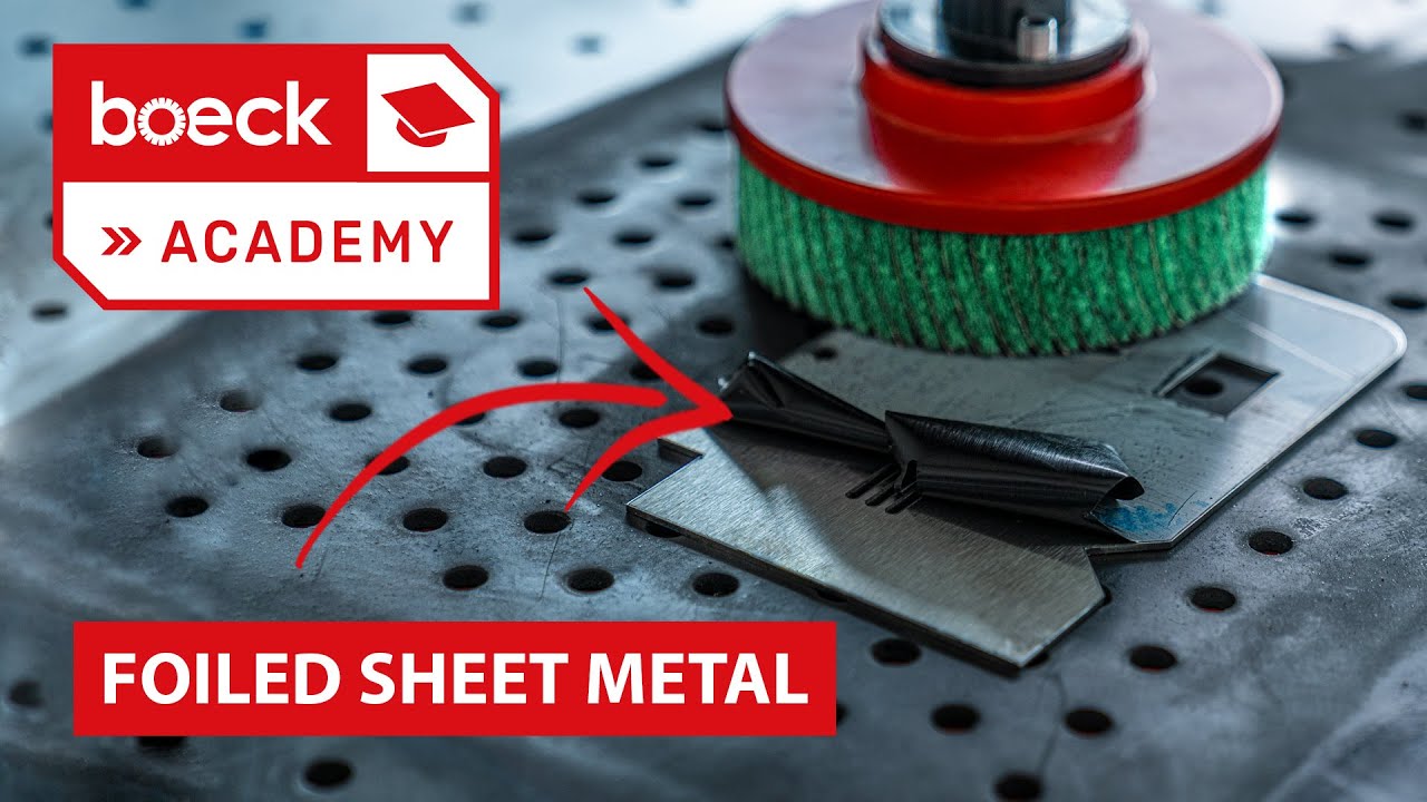 Deburring foiled sheet metal - boeck academy - YouTube