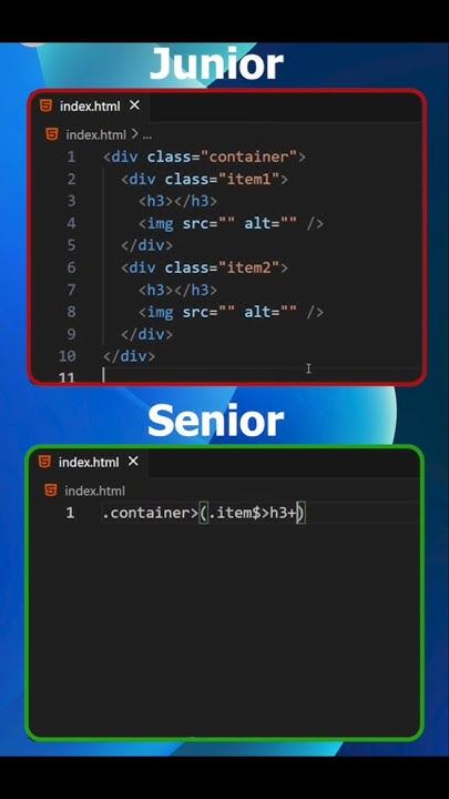 Junior vs Senior developer 💻 #programming #html #webdevelopment #css #coding #javascript #shorts ...
