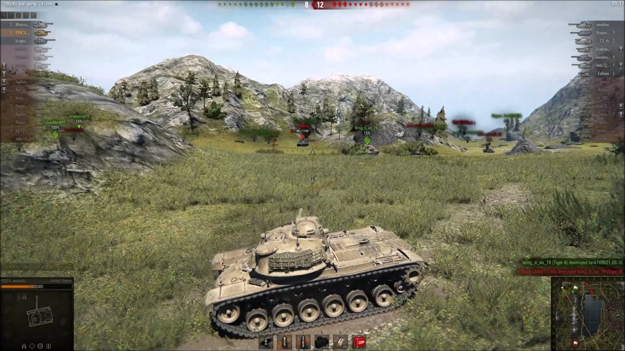 World of Tanks - M48 Patton - 10K Damage! - 6 Kills - 4.3K Exp - The ...