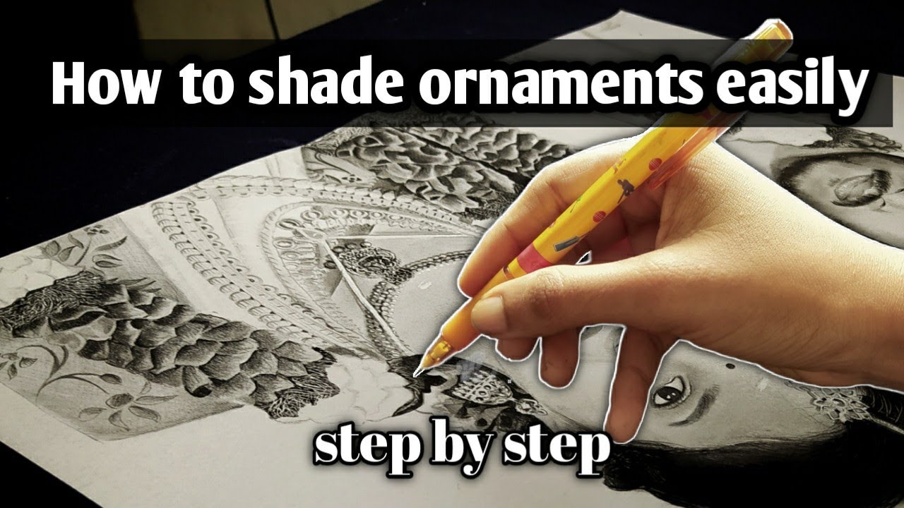 HOW TO SHADE ORNAMENTS | jewellery drawing and shading / shading do's ...