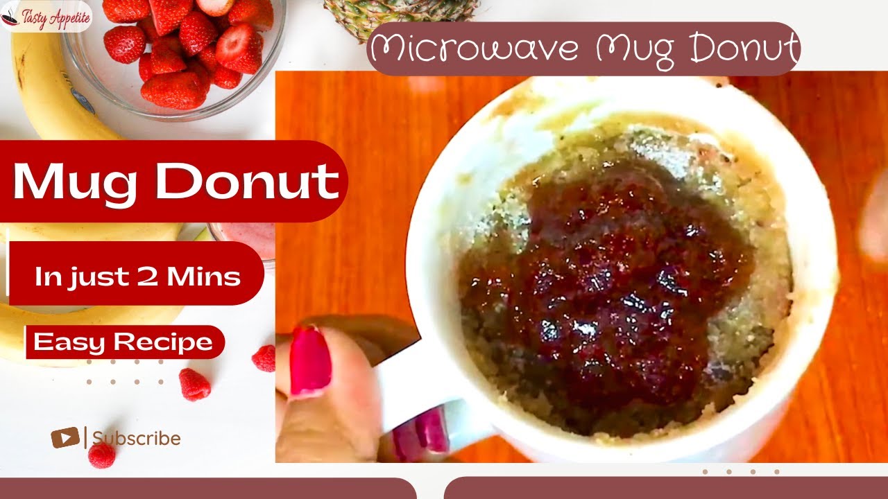 Easy Donut in 2 Mins | Microwave Donut Recipe | Mug Donut | How to make ...
