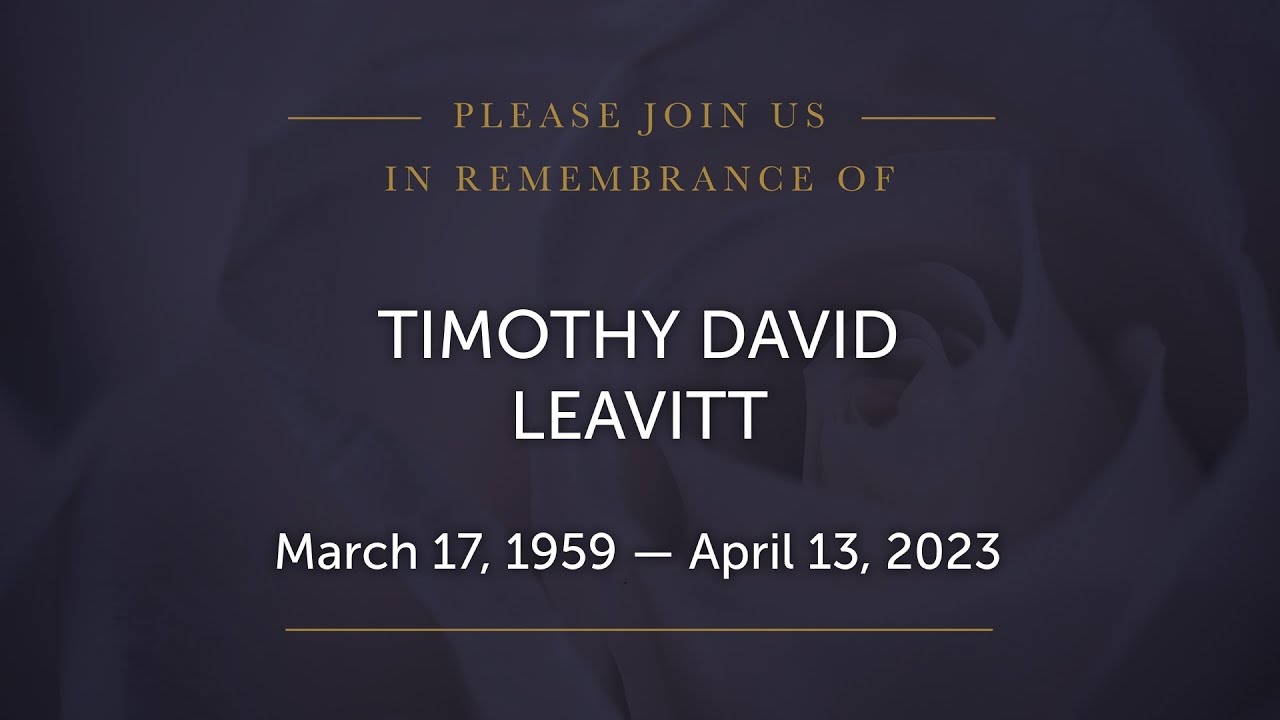 Timothy Leavitt Memorial Service - YouTube