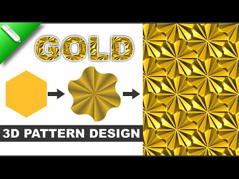 Gold Pattern Design in Coreldraw | 3d Pattern Design in Coreldraw | CorelDRAW tutorial | Pattern