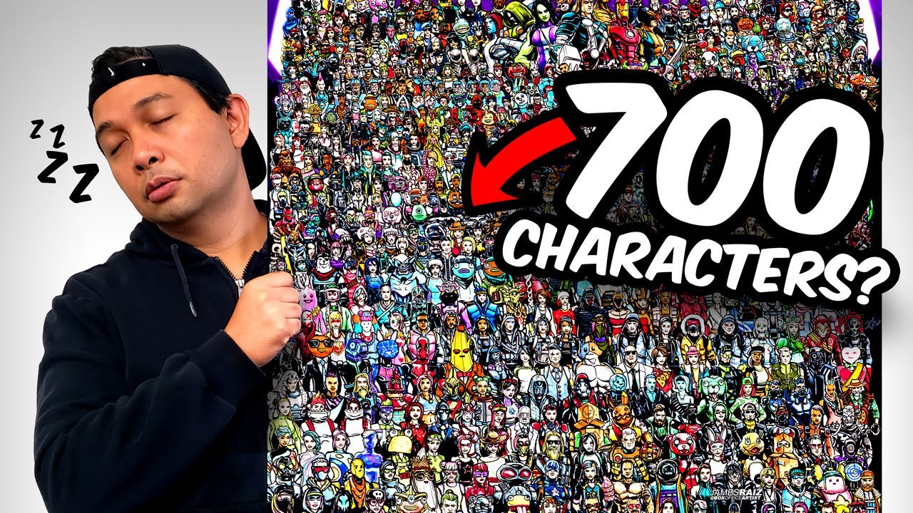 Drawing 700 FORTNITE CHARACTERS IN 100 HOURS STRAIGHT??? INSANE ART ...