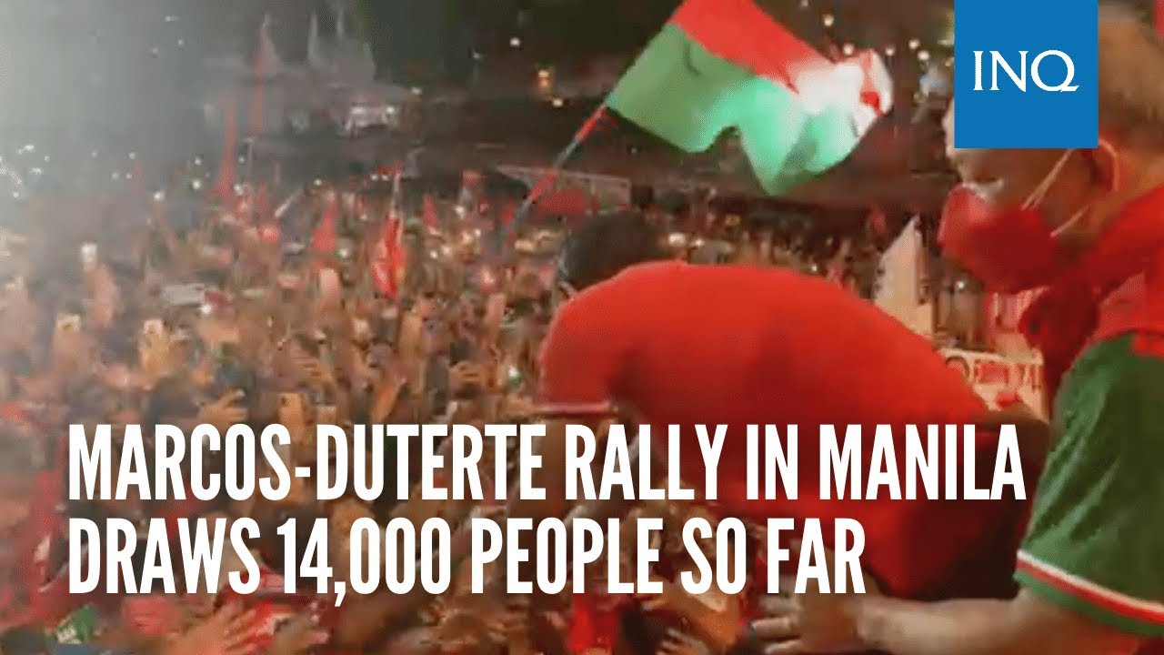 Marcos-Duterte rally in Manila draws 14,000 people so far - YouTube
