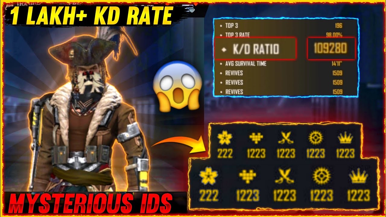 FREE FIRE GHOST ID WITH 10000+ KD⚡😱🔥⚡- Garena Freefire - YouTube