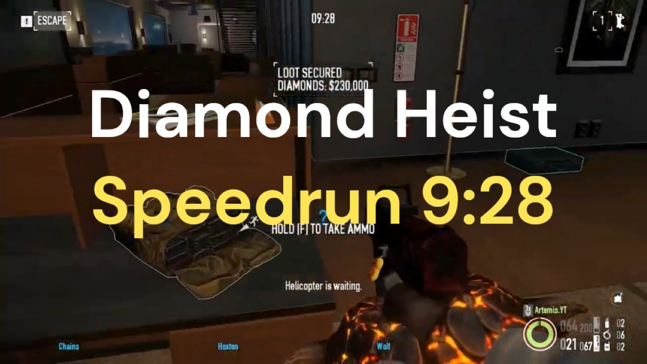 Payday 2: Diamond Heist Speed Run - YouTube