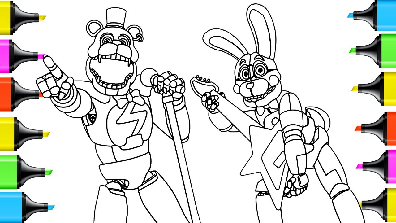 Five Nights at Freddy's 2 New Coloring Pages / How To Color FNAF Toy ...